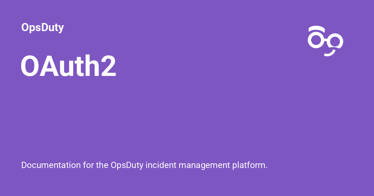 OAuth2 - OpsDuty