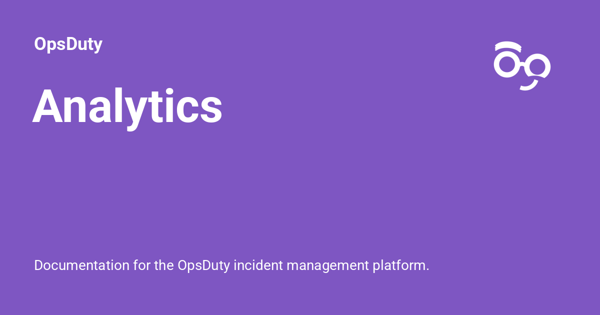 Analytics - OpsDuty